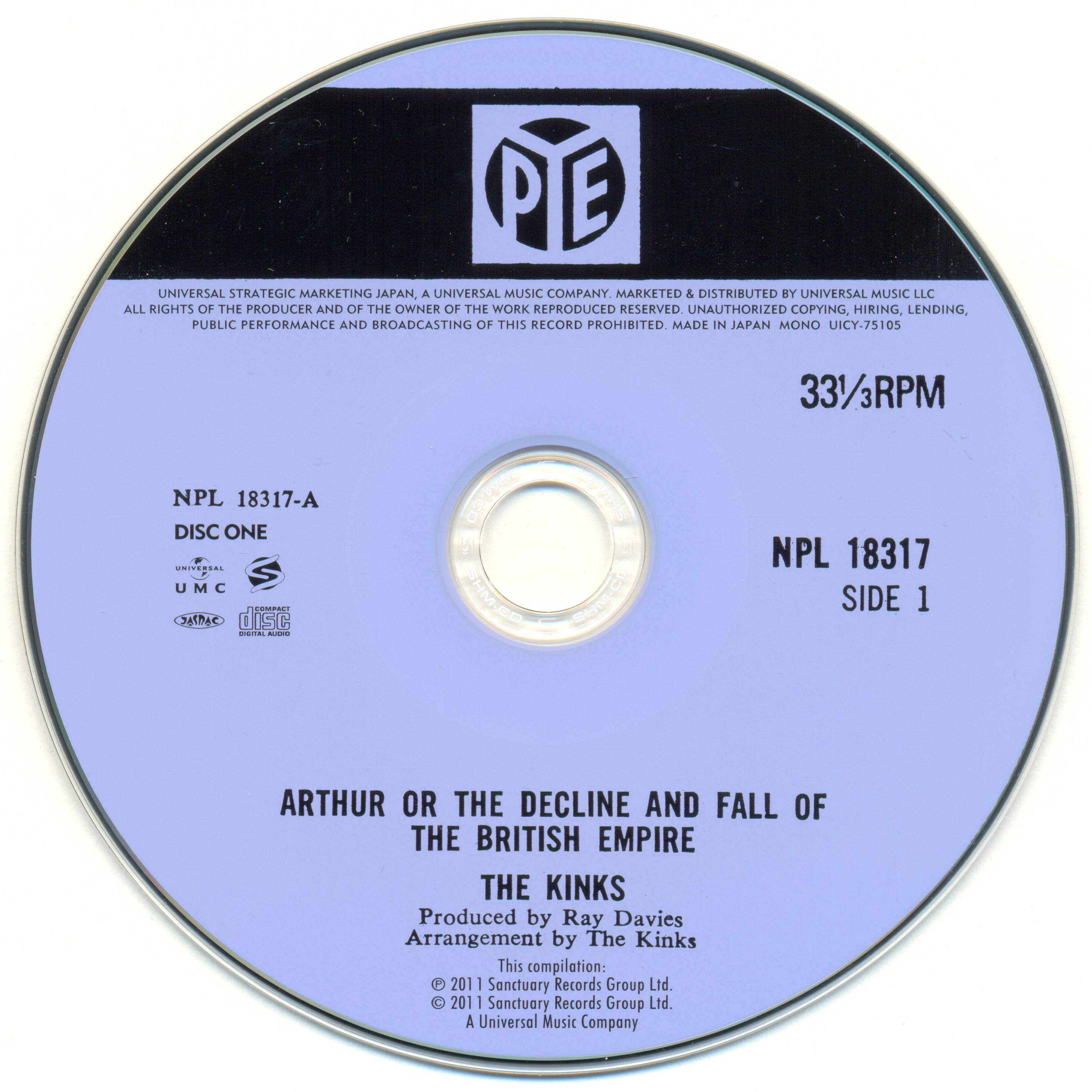 The Kinks Arthur [cd1 jpn] | CD Covers | Cover Century | Over 1.000.000 ...